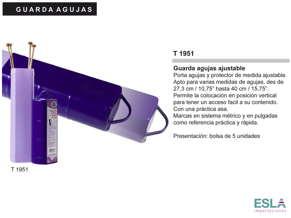 Esla Importaciones: Somos distribuidores de GUARDA AGUJAS AJUSTABLE